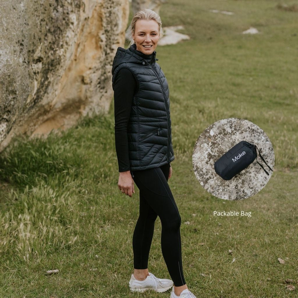 Moke Mary Claire Down Vest / Black – Designers Taradale